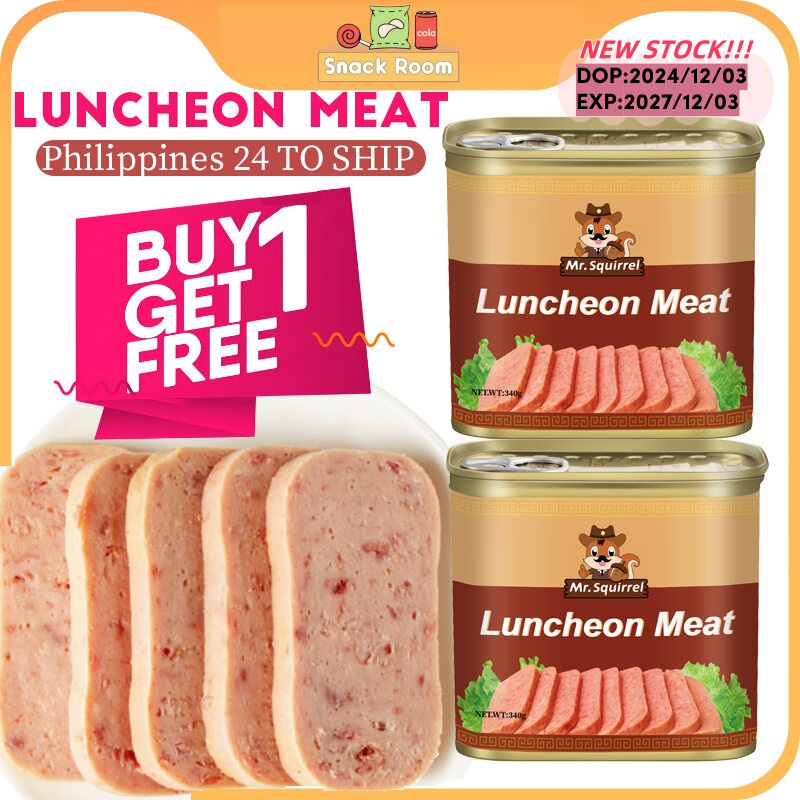 Mr.Squirrel Luncheon Meat 340g/198g (Low-salt) high Meat content Mix of ...