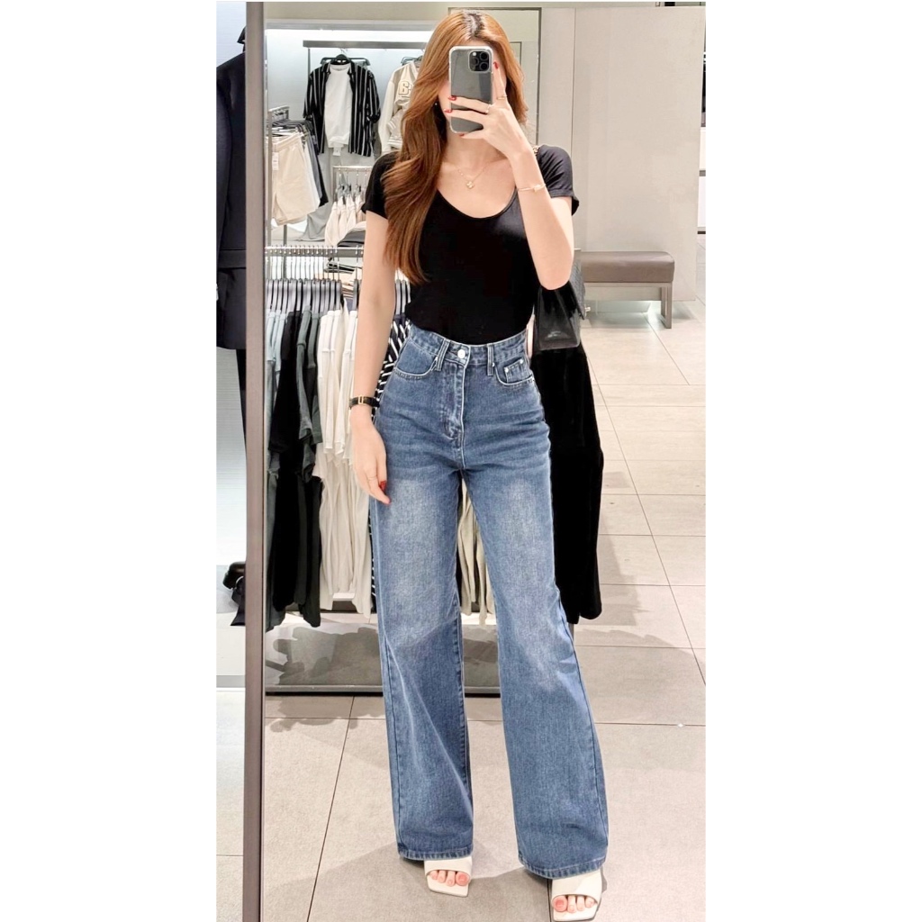 Neutrals MNL Clothing - (w/ FREEBIE) Auth WIDE LEG DENIM PANTS (B ĖRS ...