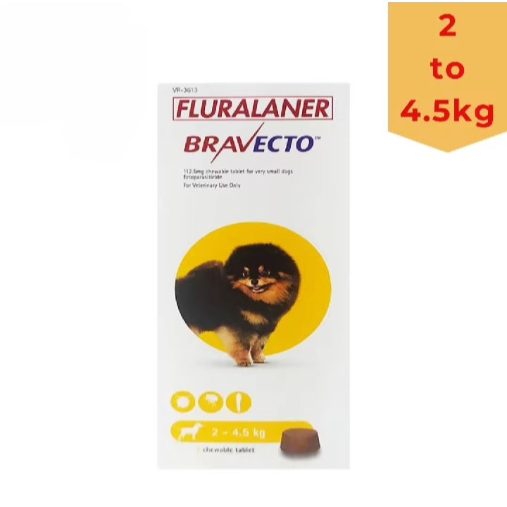 Bravecto Chewable Tablets Dog Ectoparasiticide 2 - 4.5kg | Shopee Philippines