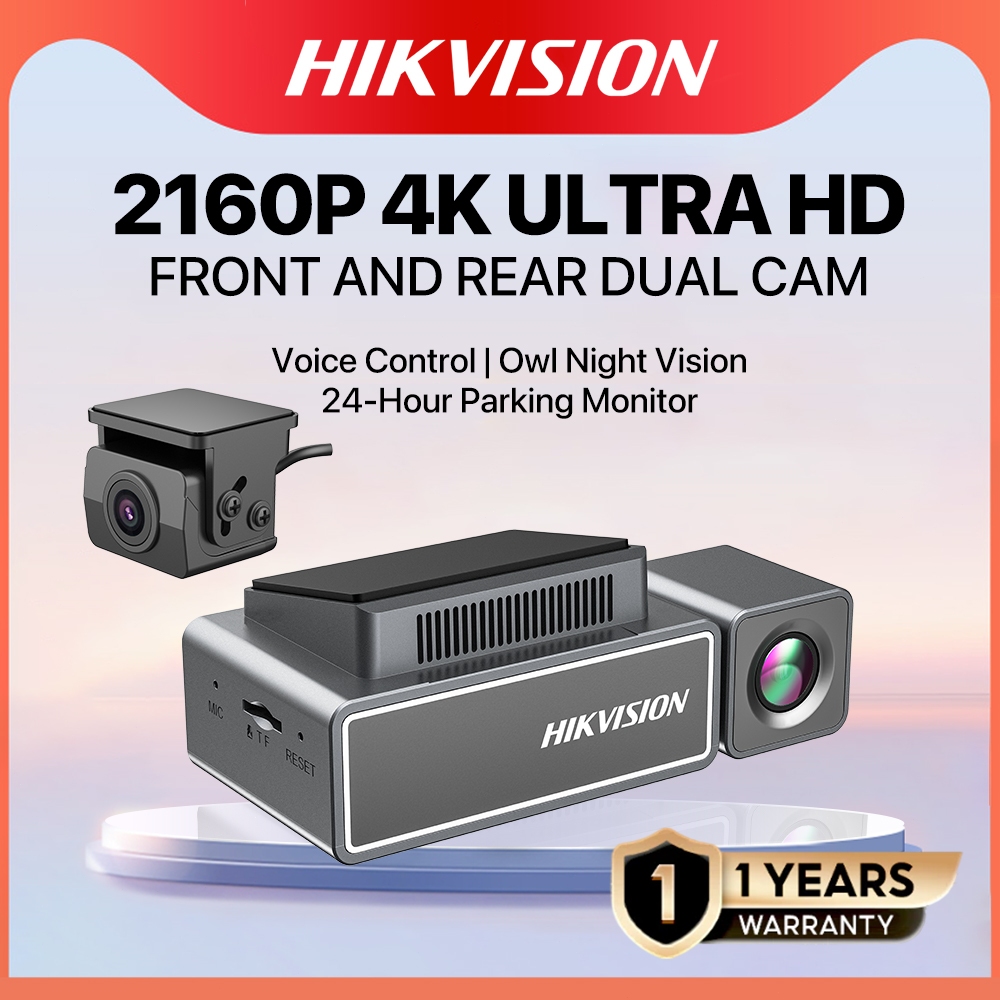 Hikvision C8 Front and Rear Dash Camera 2160P Collision Sensor Night ...
