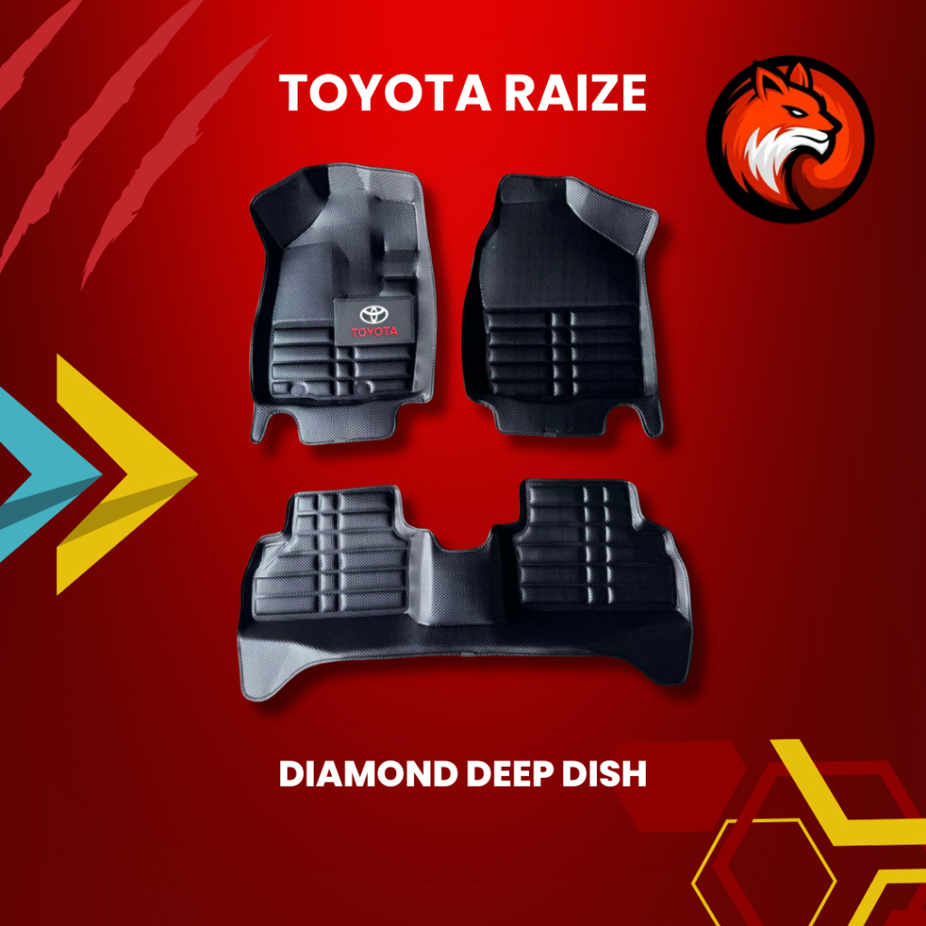 Toyota Raize 2021-2025 premium Diamond Deep Dish Car Matting, car ...