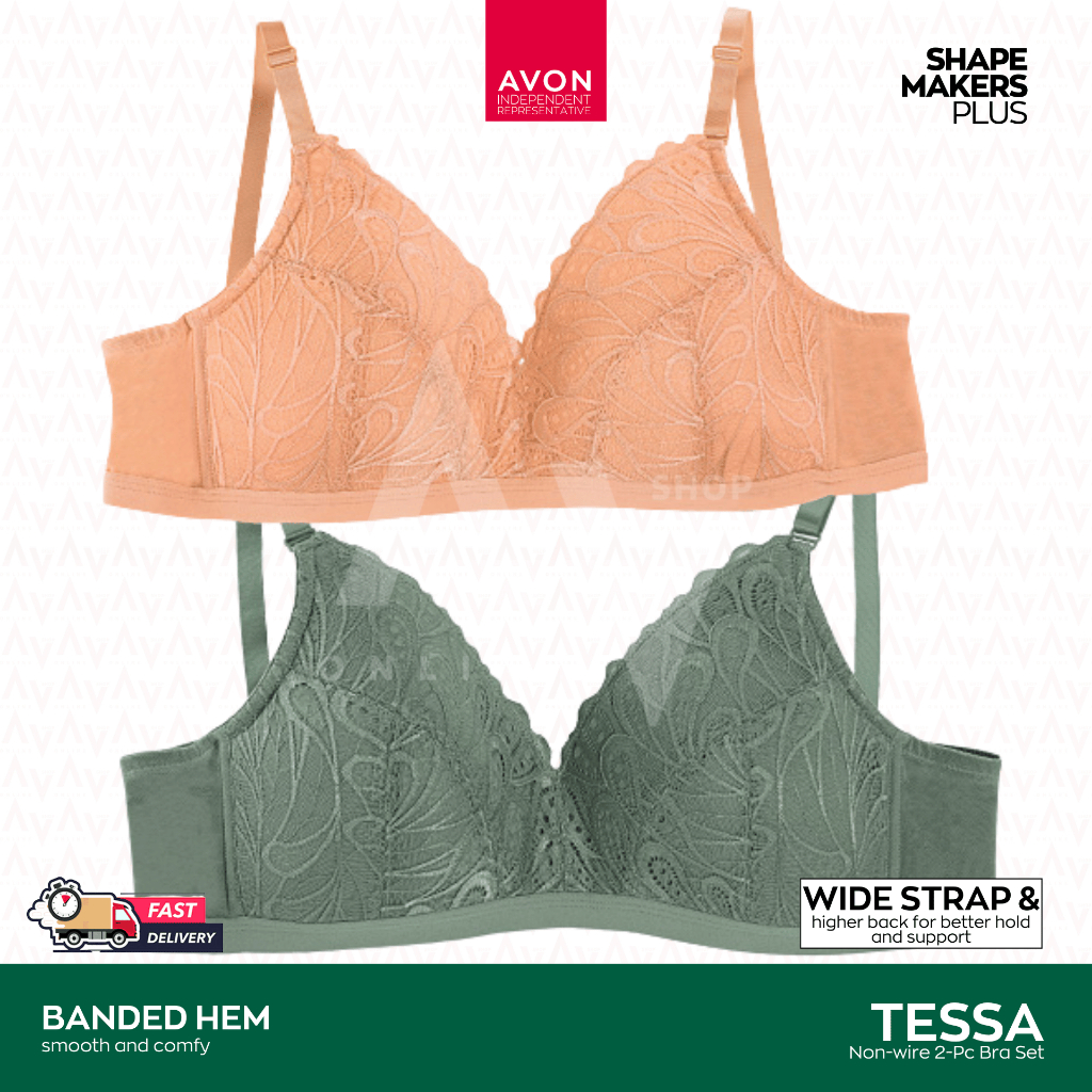 Avon Tessa Non-Wire 2pc Shapemakers Plus Size Bra | Shopee Philippines