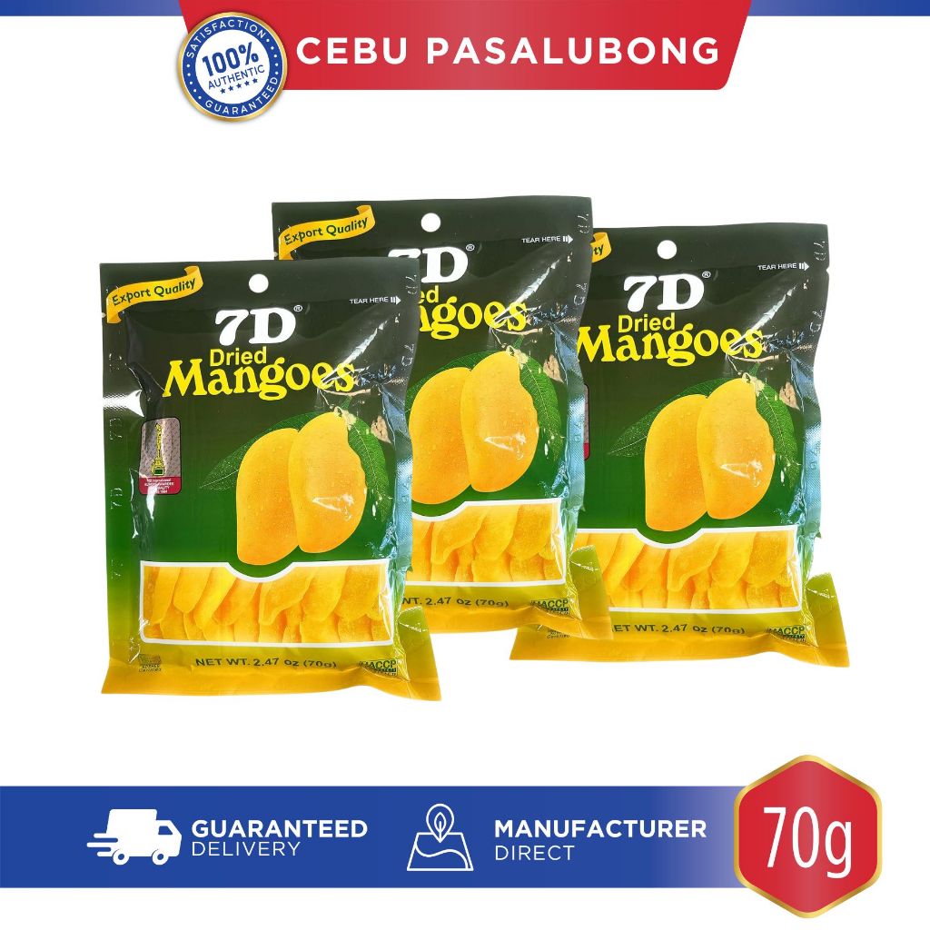 7D Dried Mango Cebu, Cebu Best Dried Mangoes, 70g, 80g, 100g, 170g, Wholesale | Shopee Philippines
