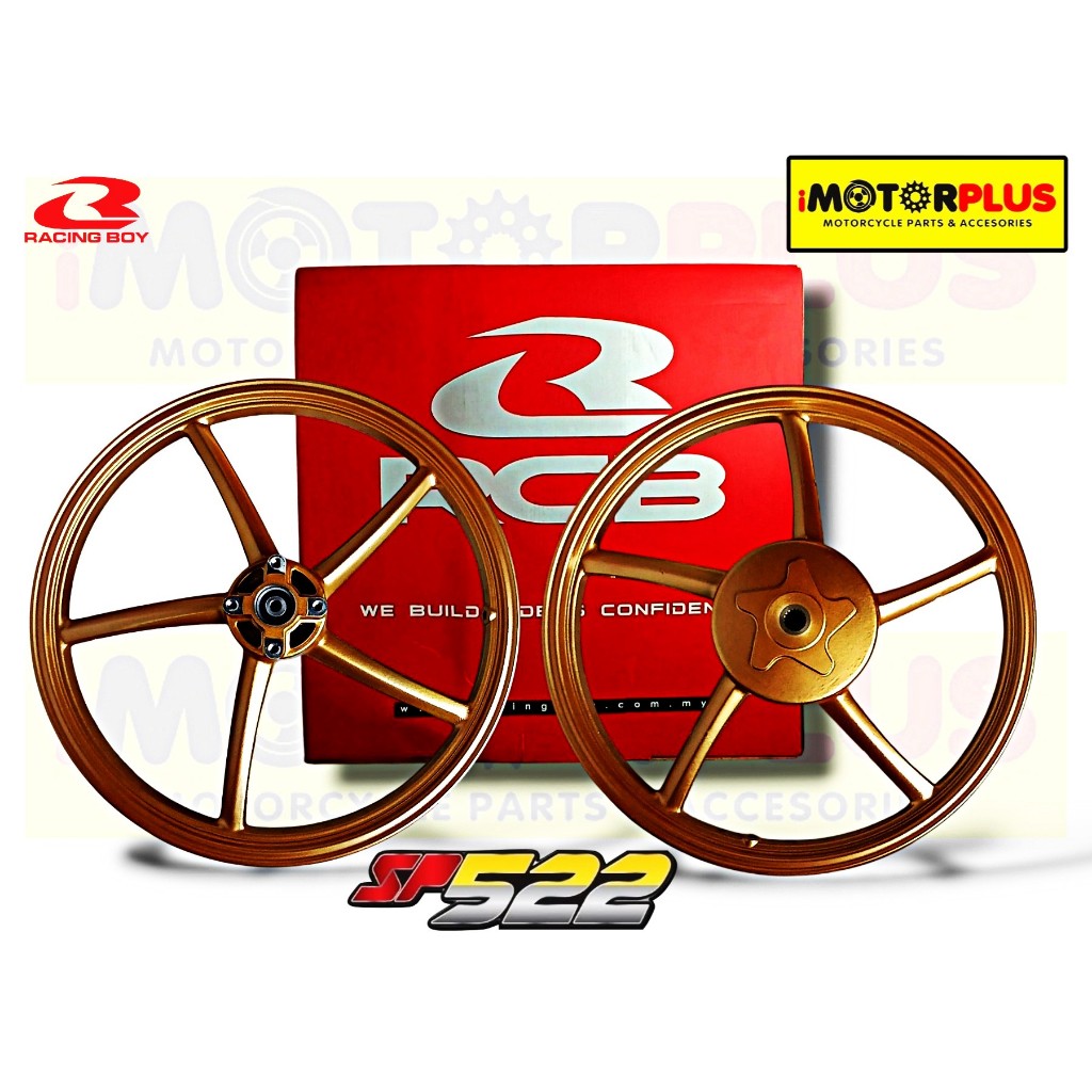 RCB MAGS 5 SPOKES (RB5) 4 HOLES 1.20F 1.40R 17" GOLD for MIO 115/SPORTY ...