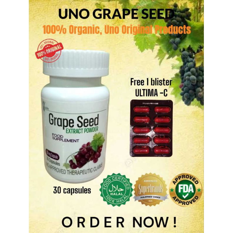 GRAPE SEED UNO EXTRACT POWDER FOOD SUPPLEMENT ORIGINAL PRODUCT | Shopee ...