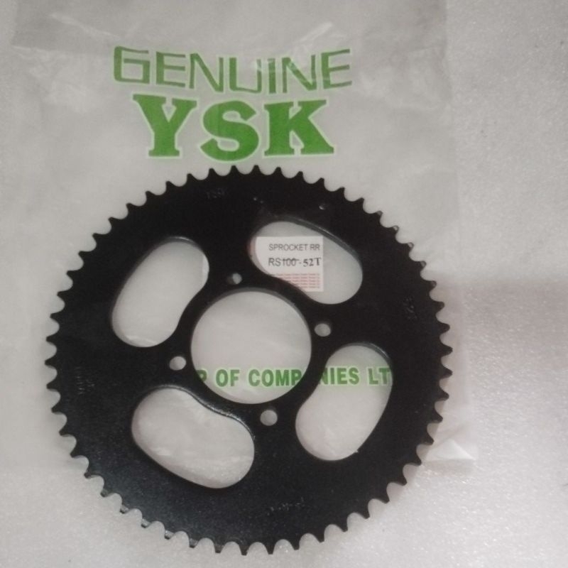 Rear Sprocket 52T Yamaha RS100/STX 125/YTX 125 Heavy Duty | Shopee ...
