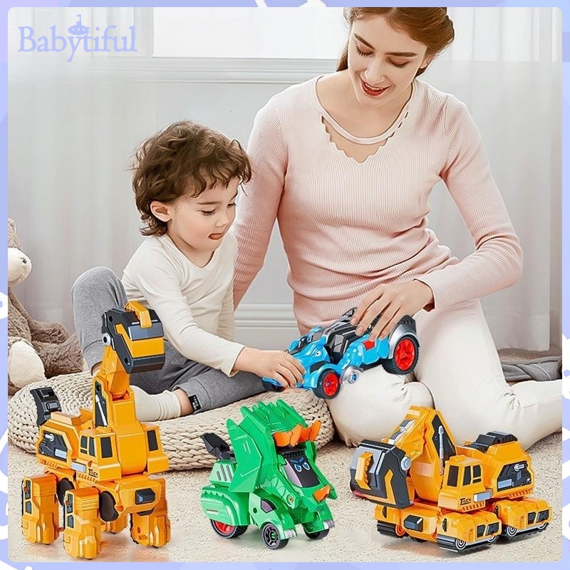 Kids Toy Vehicles Dinosaur Transformation Car Collision Inertia Car Rex ...