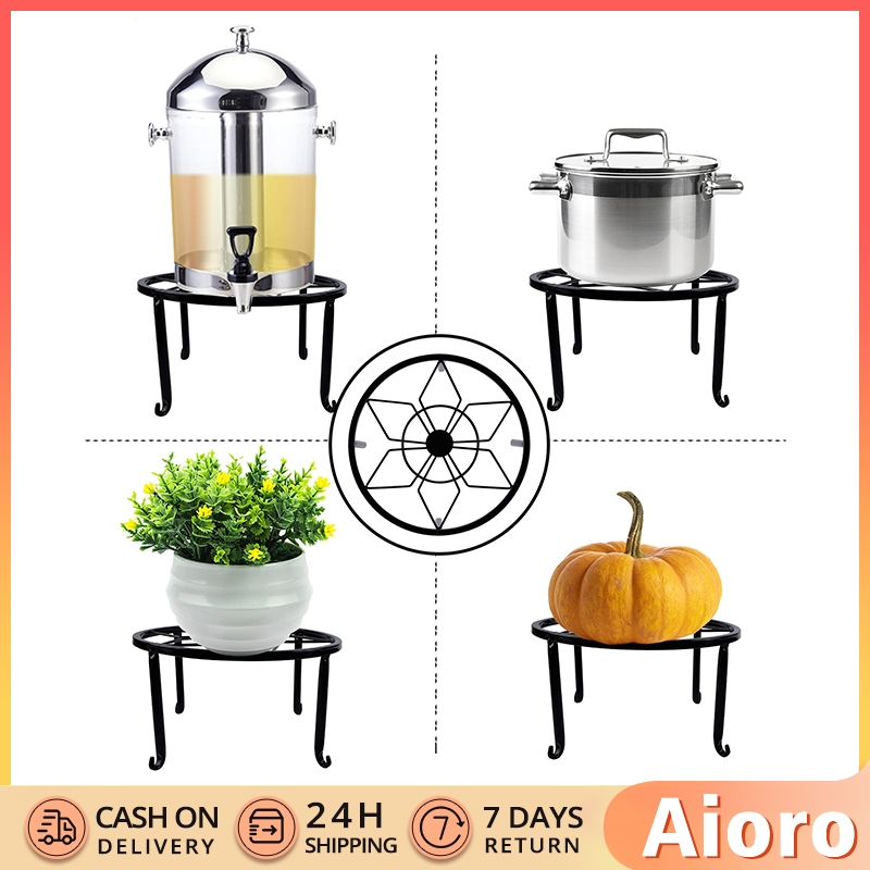 Round Plant Stand Floor Standing Single Layer Flower Pot Shelf European ...