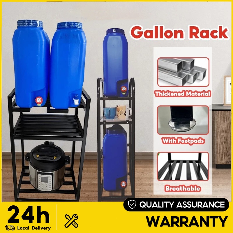 Water Container Rack 3 Layer Carbon Steel Water Gallon Rack Water Tank ...