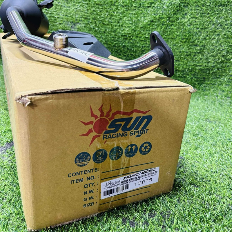 Sun Racing Pipe Muffler Adjustable Blue Tip New for Click125/150/M3 ...