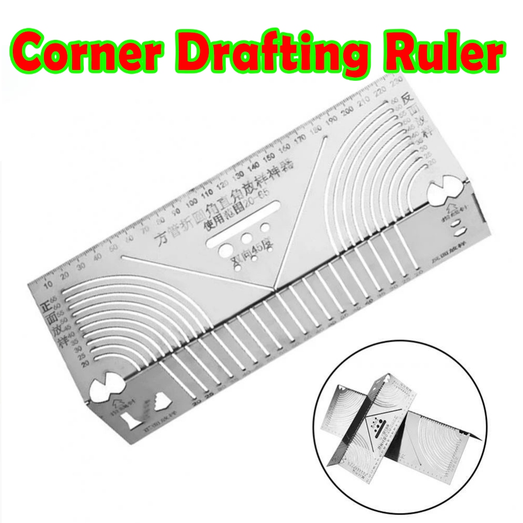 Rounded Corner Drafting Ruler for Precision Square/Tube Designs ...