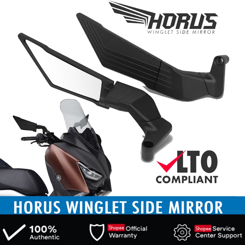 Horus Winglet Side Mirror 28cm Large Full Alloy Adjustable Mirror Mount ...
