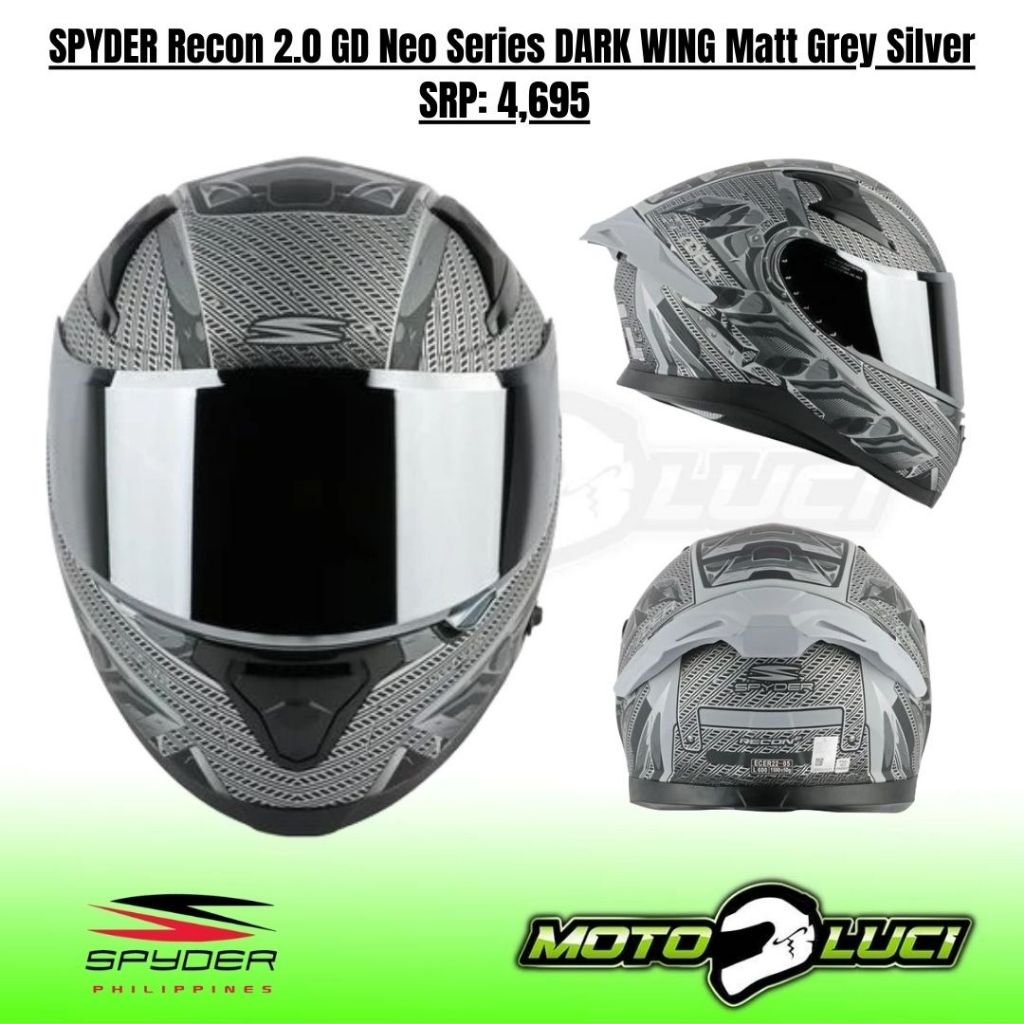 SPYDER Full-face Helmet with Dual Visor Recon 2.0 GD NEO Series ...