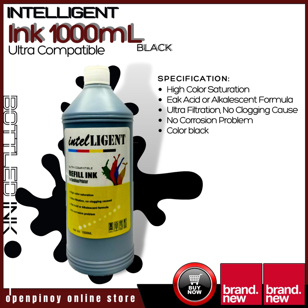 INTELLIGENT Ink 1000ml Ultra Compatible Universal Ink for Printer ...