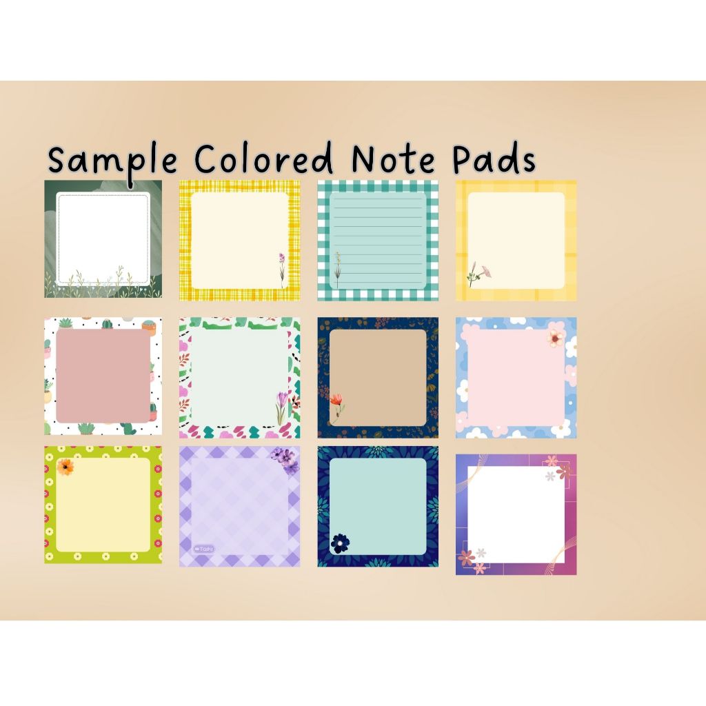 PERSONALIZED/CUSTOMIZED NOTEPAD (COLORED) | Shopee Philippines