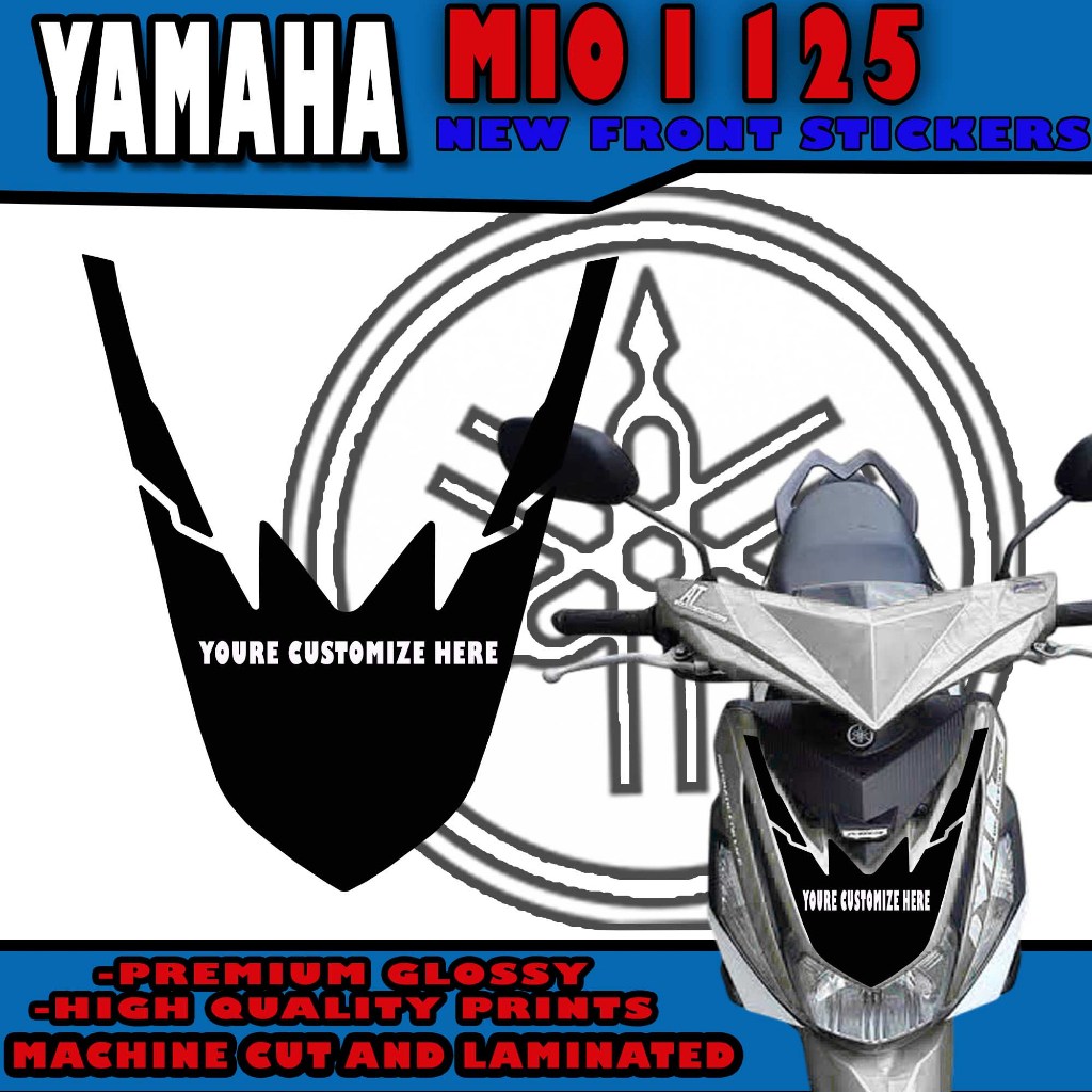 YAMAHA MIO I 125 FRONT STICKER DECALS/ NEW FRONT STICKER FOR MIO I 125 ...