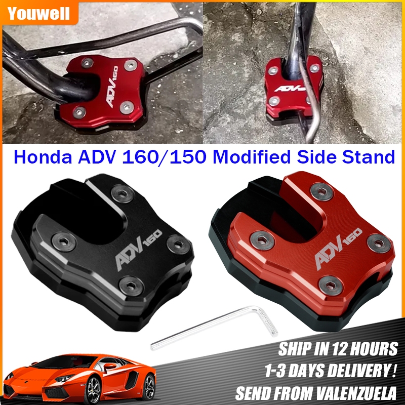 For Honda ADV 160/150 Modified Side Stand Shoes CNC Motorcycle Flat ...