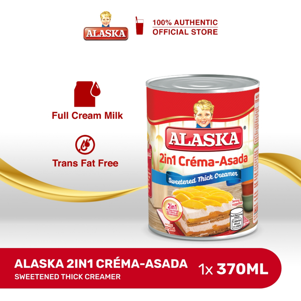 Alaska Crema-Asada 2-in-1 Sweetened Thick Creamer 370ml | Shopee ...