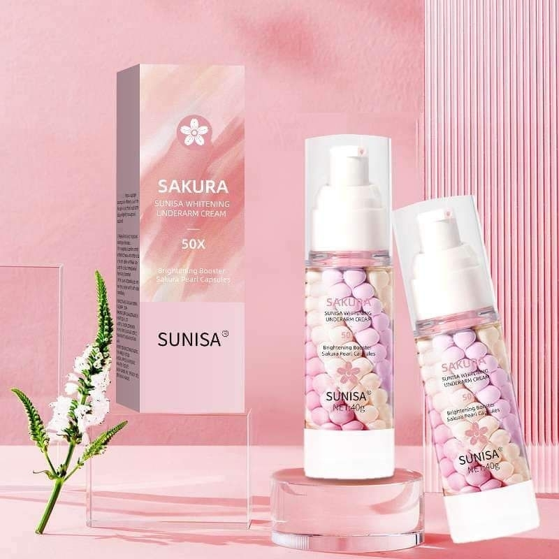 Sunisa Sakura Underarm Glutathione Whitening Cream 40g Body Cream Pearl ...