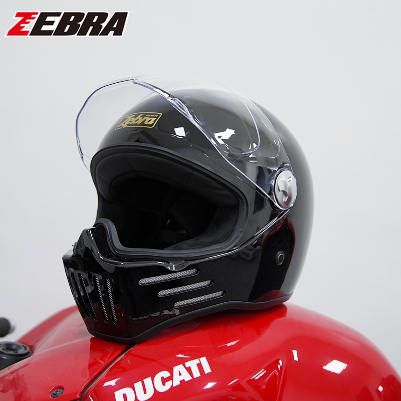 ZEBRA 601 PREDATOR Classic helmet full face single visor vintage ...