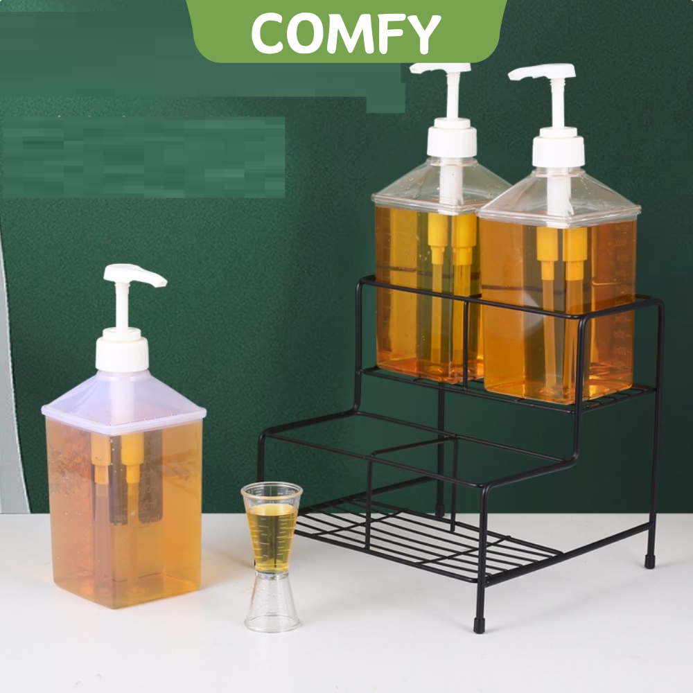 Syrup Organizer Rack 4/6 Compartment Bottle Storage Rack Wine Storage ...