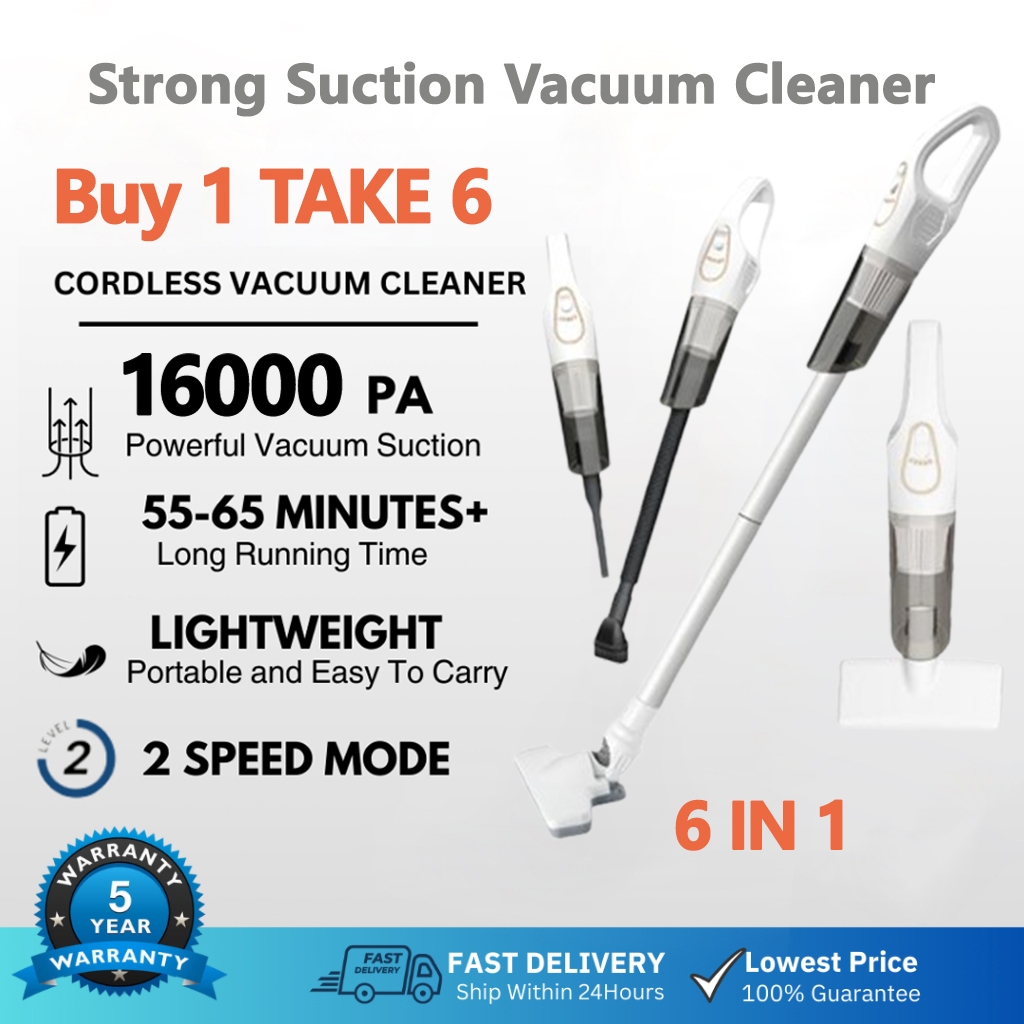 Cordless Vacuum Cleaner for Home 16000Pa Strong Suction Multifunctional ...