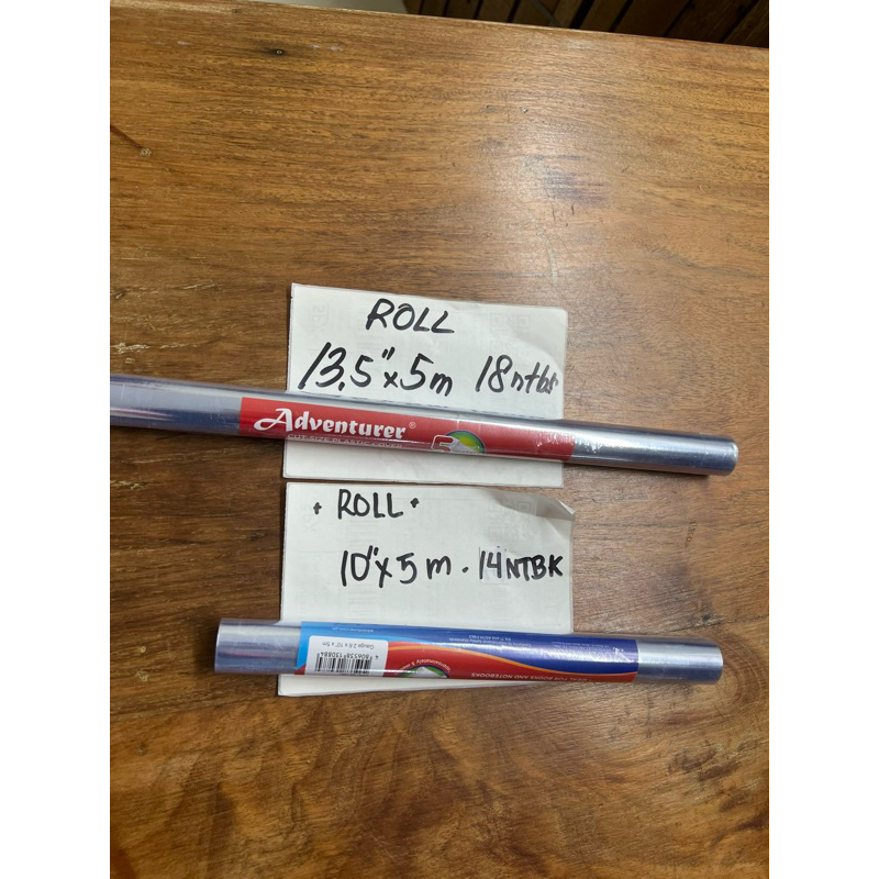 Rolled Plastic Cover Adventurer Notebook Books 13.5"x5m and 10"x5m ...