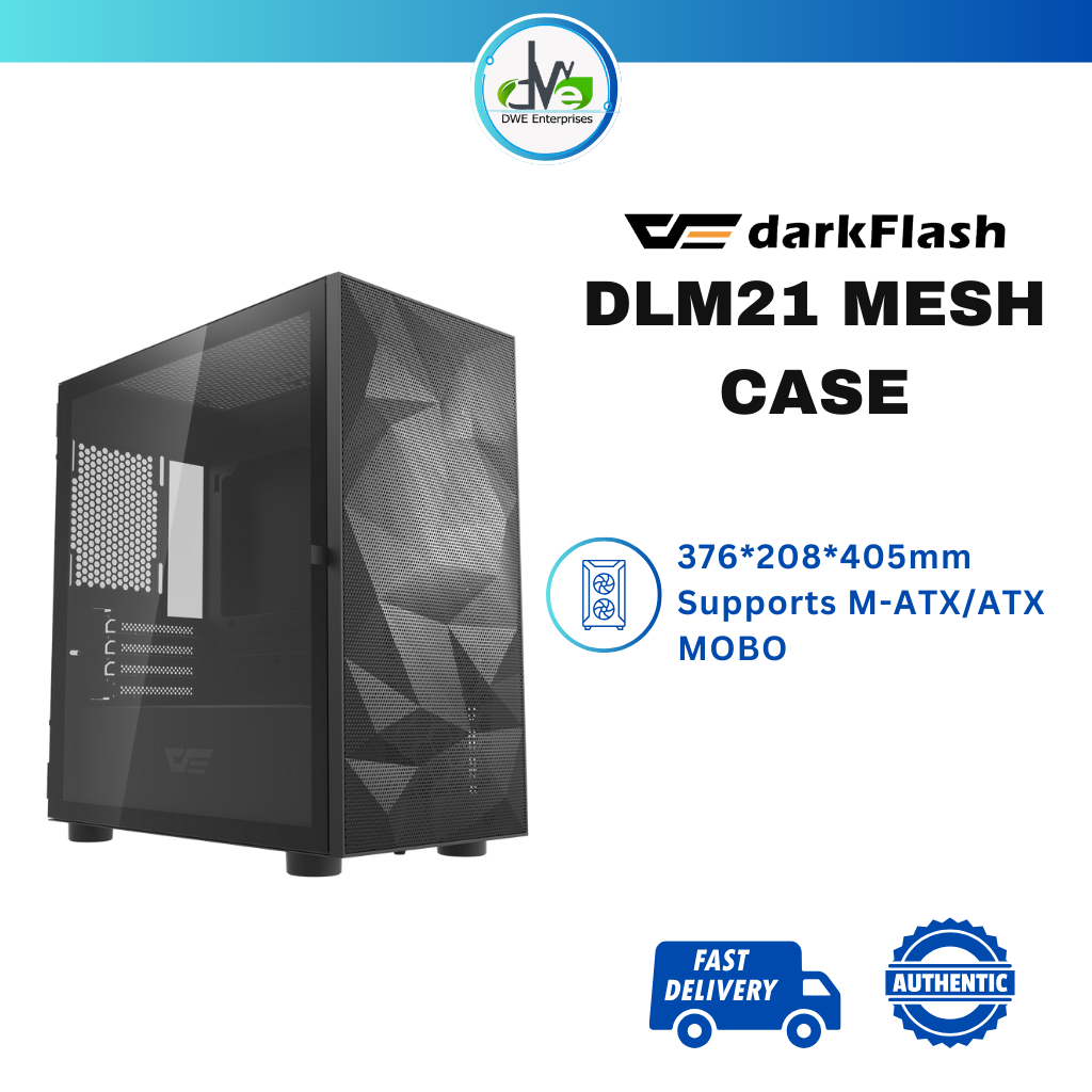 DARKFLASH DLM21 MESH PC SYSTEM UNIT CASE (PINK/BLACK) | Shopee Philippines