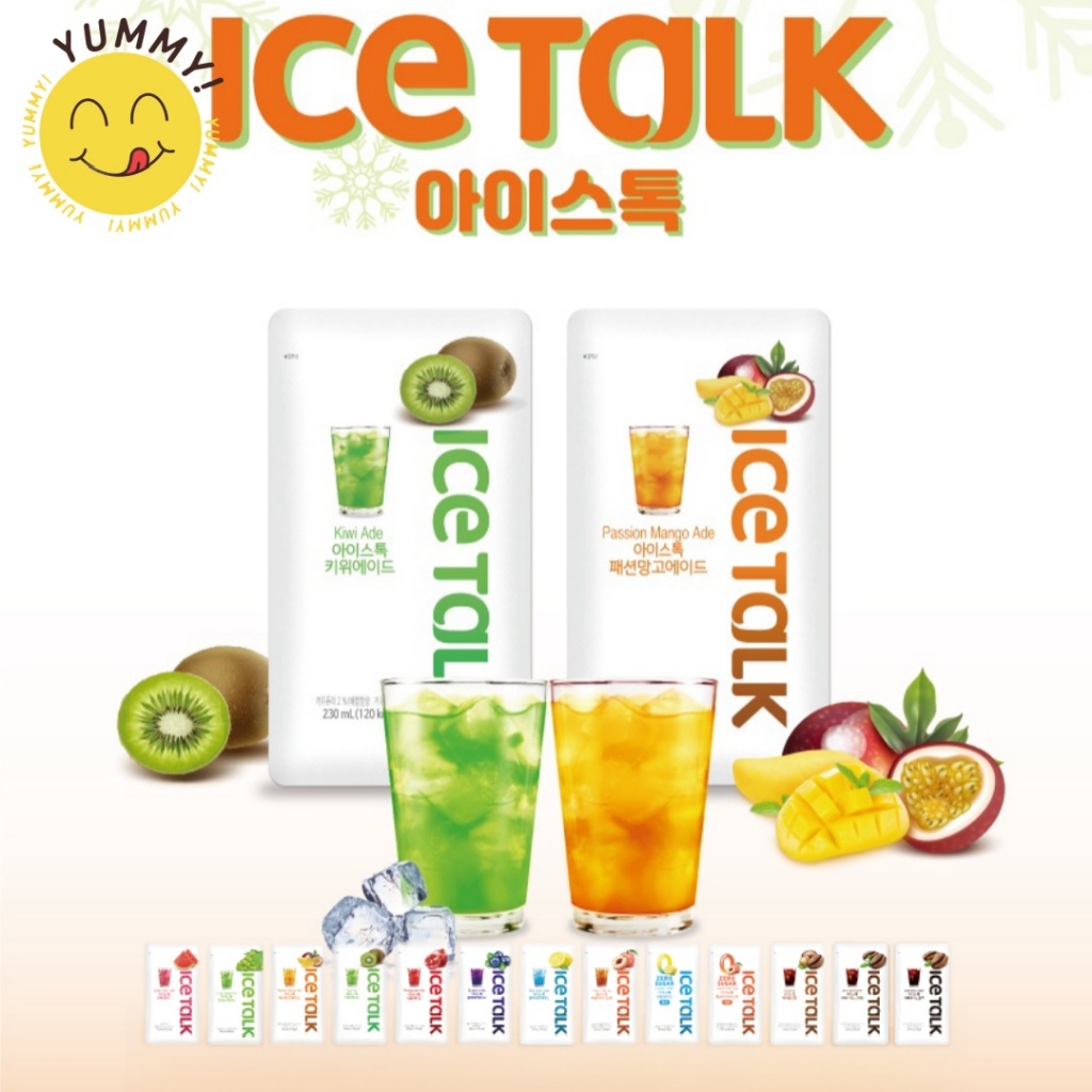 Korean Ice Talk Ade 230ml Juice pouch drinking-Variety of Flavors ...