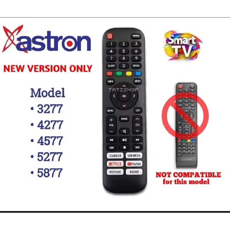 Astron Smart TV Universal Remote New Version | Shopee Philippines