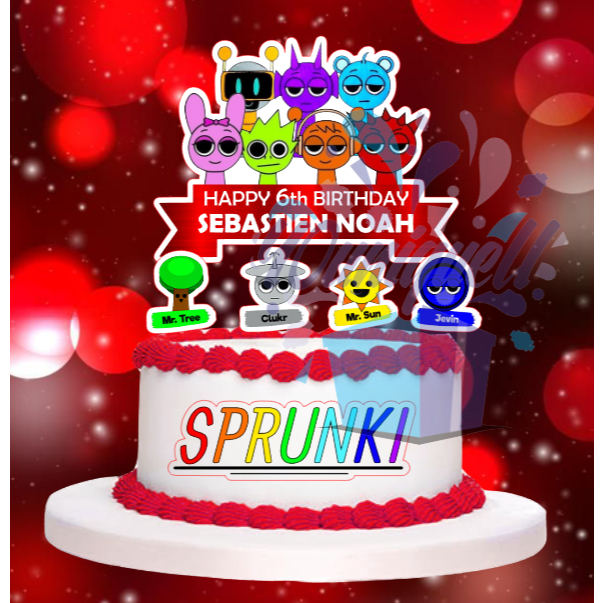 Sprunki Cake Topper (Customized Name and Age) | Shopee Philippines