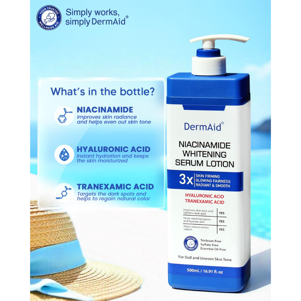 DERMAID Niacinamide Whitening Body Lotion 500ml | Shopee Philippines