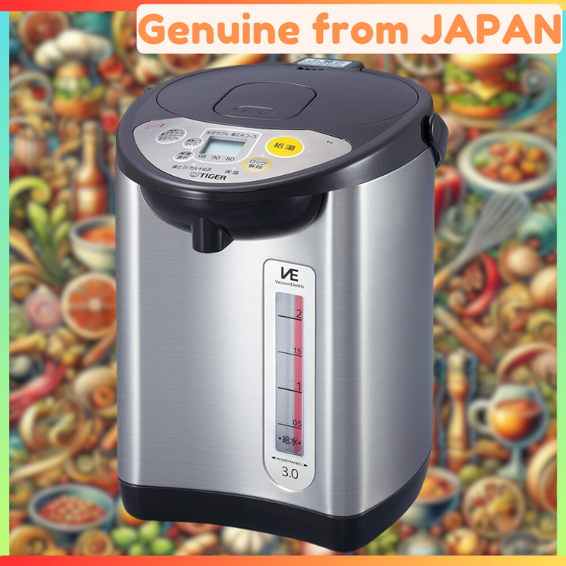 TIGER Electric Pot with Energy-saving Timer and VE Insulation 3L Brown ...