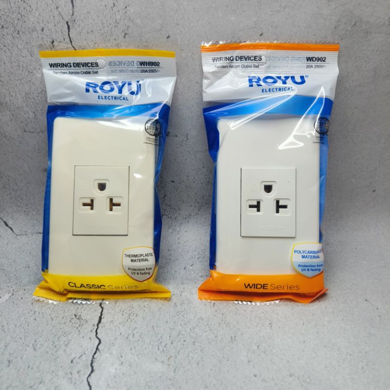 Royu Aircon Tandem Outlet with Plate Classic (WH902) or Wide Series ...