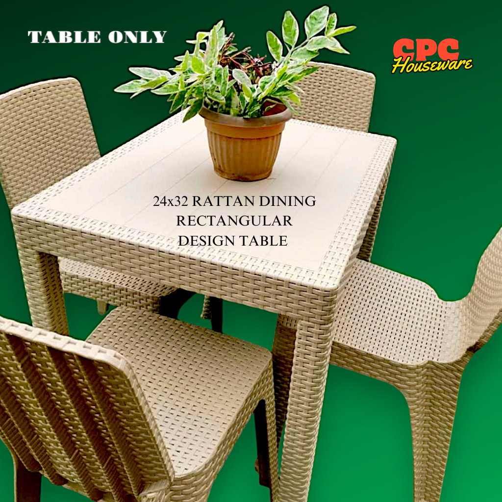 RATTAN DINING RECTANGULAR DESIGN TABLE /LAMESA/DESK/MONOBLOCK TABLE ...
