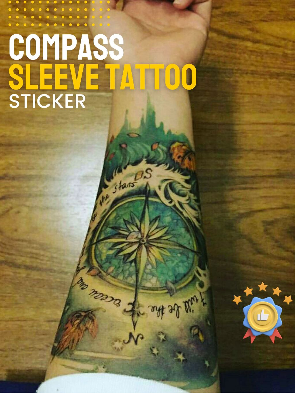Compass Temporary Tattoo Stickers by Tintak Tattoo | Shopee Philippines