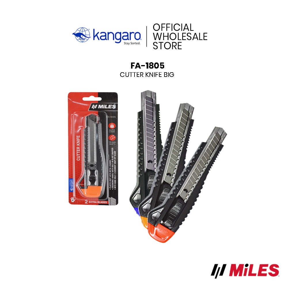 Miles 36 pcs Cutter Knife Big (FA-1805) | Shopee Philippines