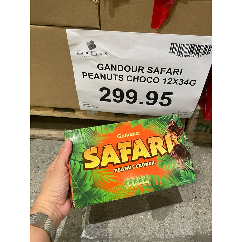 GANDOUR SAFARI PEANUTS CRUNCH CHOCO BAR 12X34G | Shopee Philippines