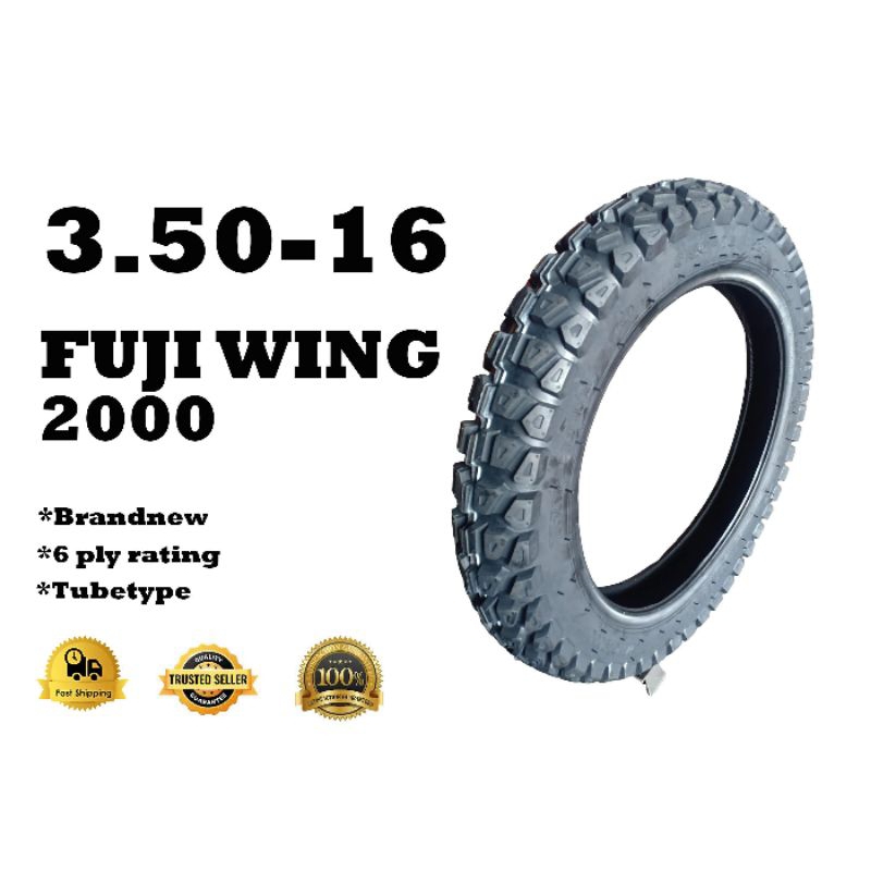 350-16 (3.50-16) FUJI WING 2000 6 PLY TUBETYPE LEO TIRE BRANDNEW ...