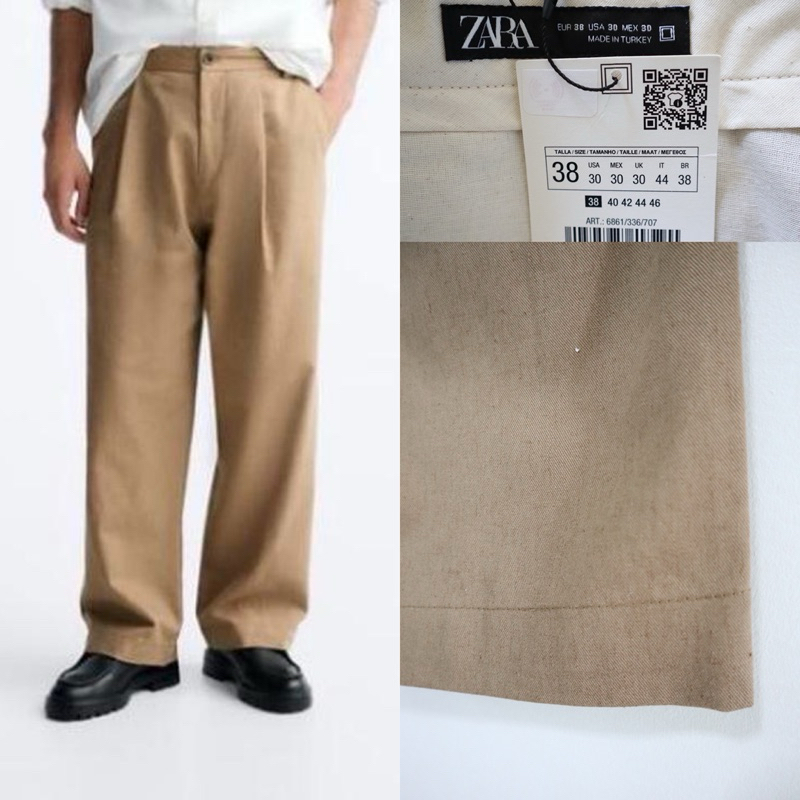 ZARA pleated pants (38) | Shopee Philippines