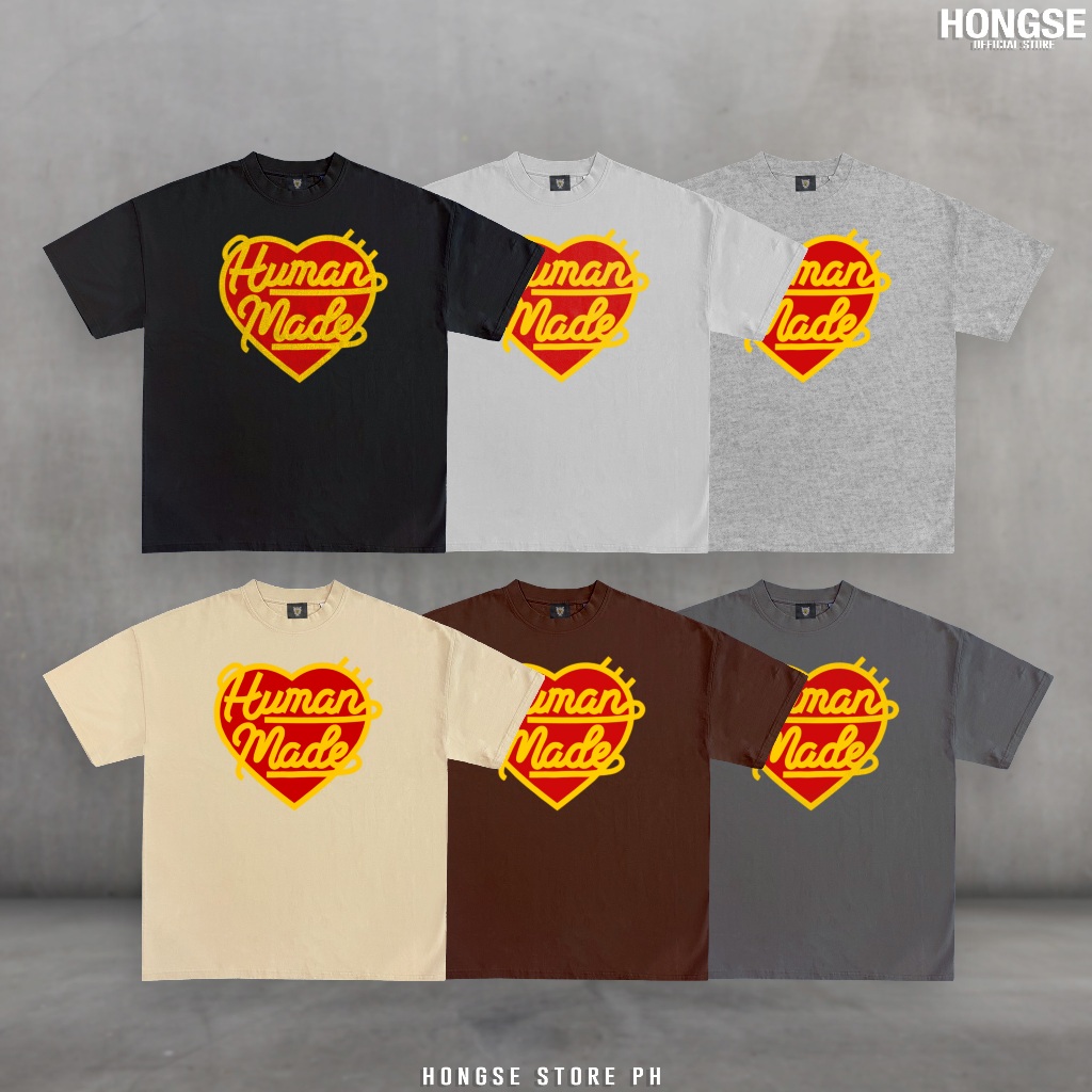 HUMAN MADE LV HEART HIGH STREET OVERSIZE PREMIUM SHIRT BOXY TSHIRT HYPEBEAST COUPLE T-SHIRT ...