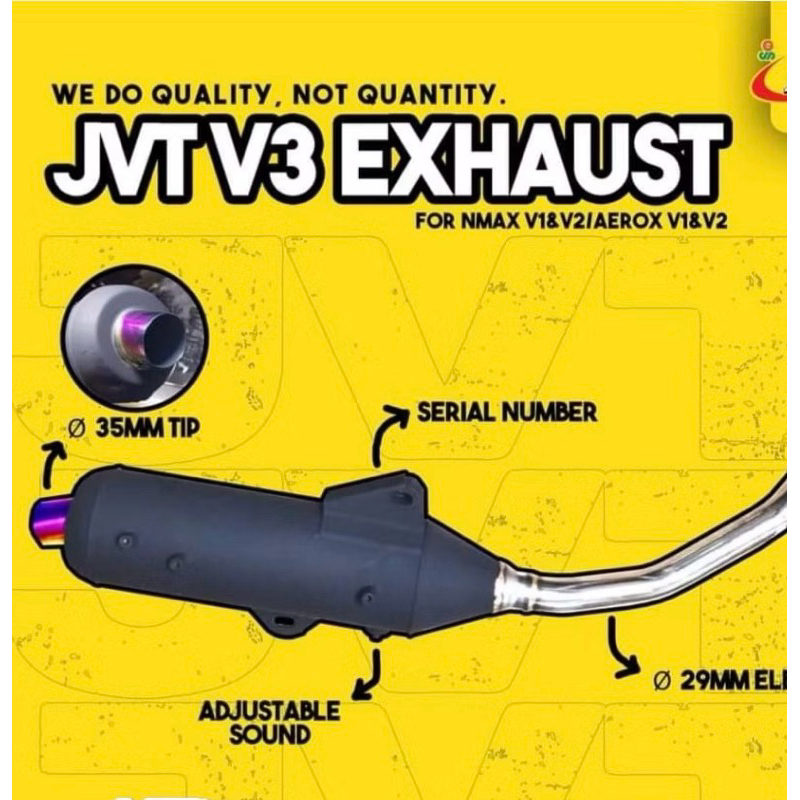 JVT PIPE MIO SPORTY V3 NEW HEAT GUARD DESIGN ADJUSTABLE | Shopee ...
