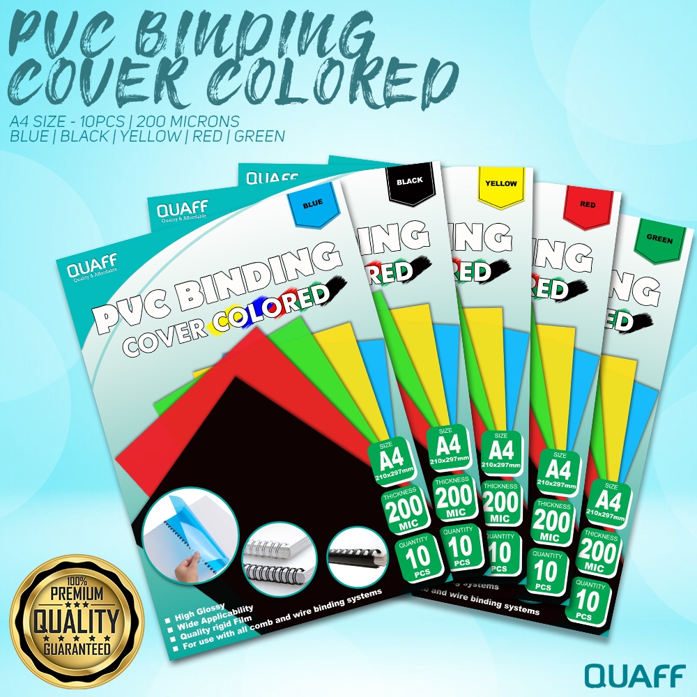 PVC Binding Cover A4 Size Transparent Color 10 Sheets Binding Cover A4 ...