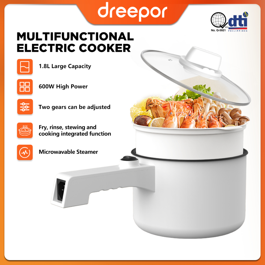Dreepor Multifunctional Electric Cooker Cooking Pot Household mini Rice ...