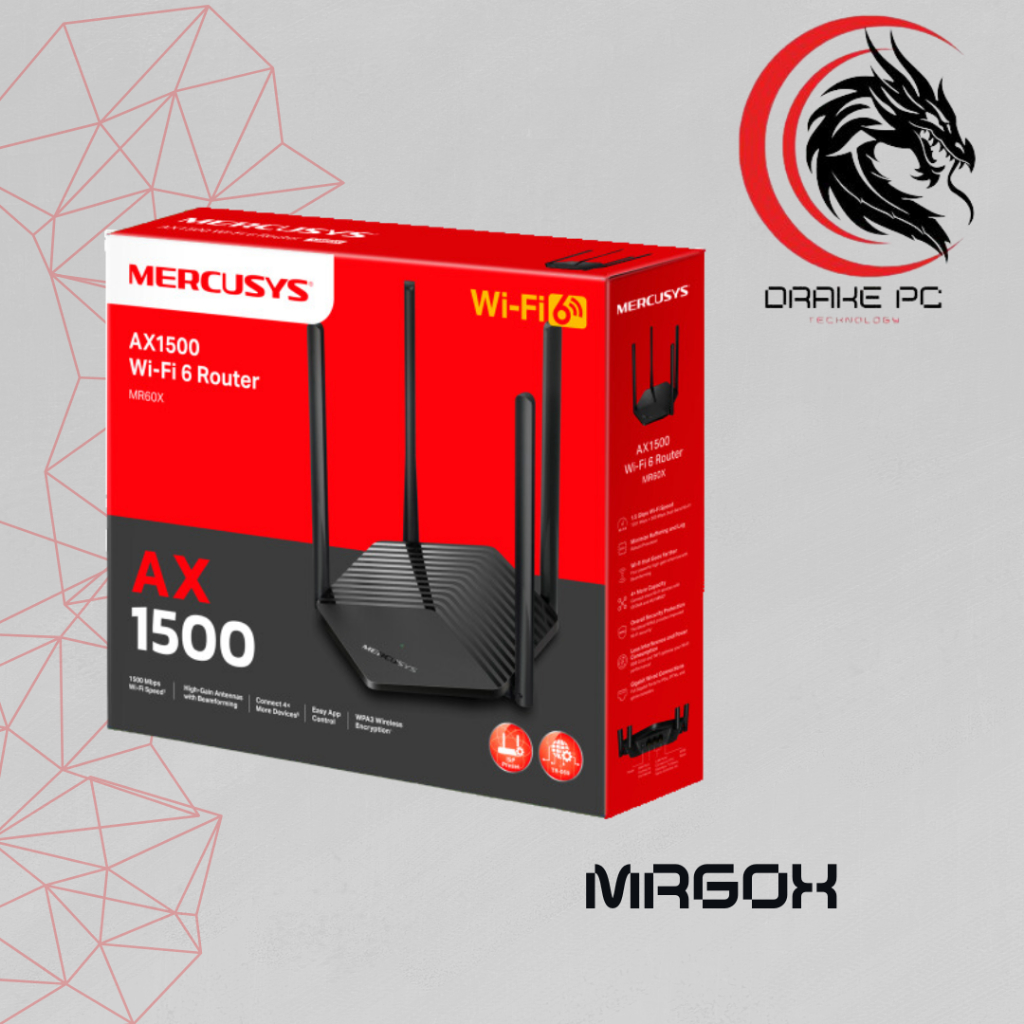 Mercusys MR60X AX1500 Dual-Band WiFi 6 Router | Shopee Philippines