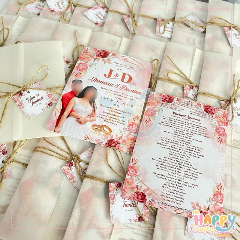 4R Invitation w/ Translucent Cover | Shopee Philippines