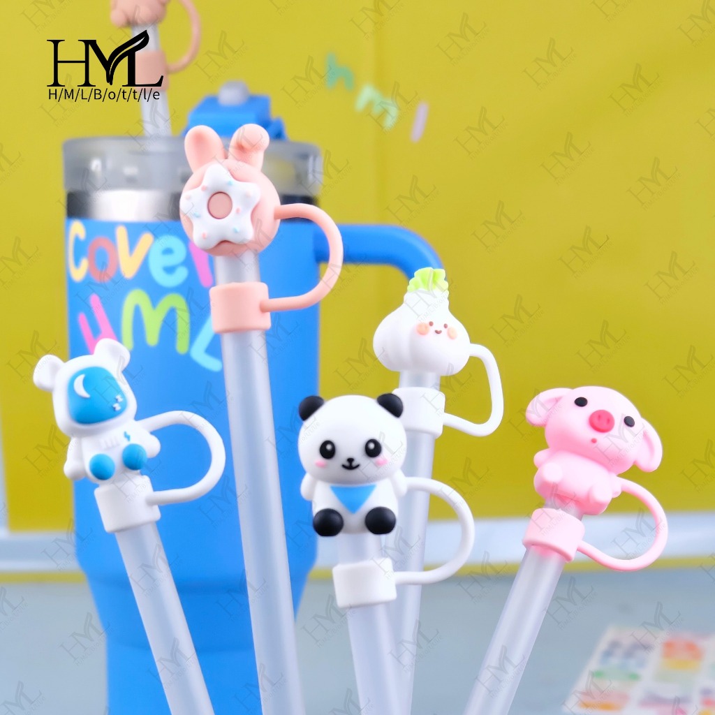 10MM Dustproof Silicone Straws Cover Creative Silicone Environmental ...