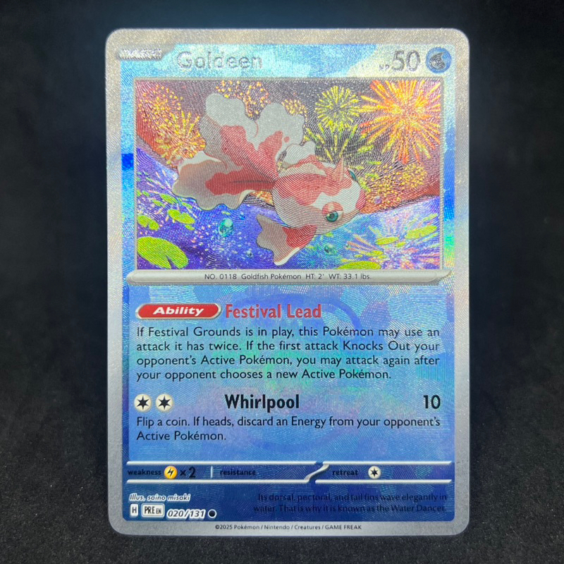 Pokemon TCG Goldeen Master Ball Reverse Holo 020/131 2025 Scarlet ...