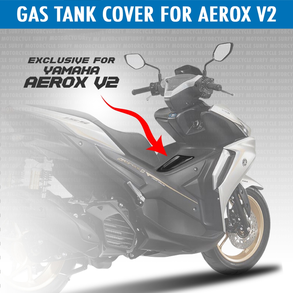 Aerox V2 Gas Tank Cover Trasparent Carbon ABS Plastic Easy Install ...
