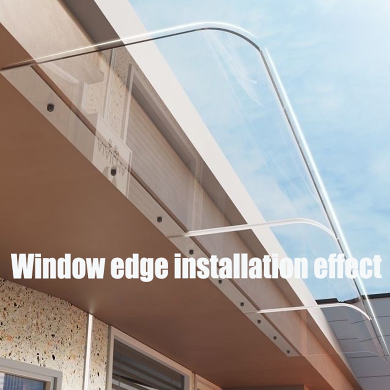 Outdoor Transparent Invisible Canopy PC Board Transparent Mute Canopy ...